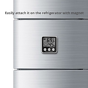 TiToeKi Digital Hygrometer Indoor Thermometer Humidity Monitor Gauge 2-in-1 Monitor， for Room Greenhouse Office Hotel