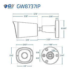 GW8737IP 8MP IP POE 3.6mm Fixed Lens Mini Bullet Security Camera