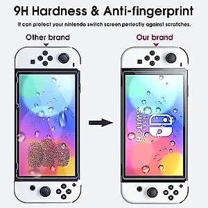 XINRUISEN 2Pack Screen Protector for Nintendo Switch Oled 2023, Tempered Glass Screen Protector for Nintendo Switch OLED New Model 7inch, Screen Protective Glass Cover Saver Protection for Switch OLED