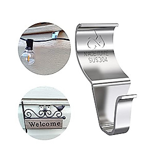 NACETURE Vinyl Siding Hooks for Hanging (20 Pack) Siding Clips for Hanging Outdoor Decorations for Patio, Heavy Duty Outdoor Light Wreath Hangers for Fall Porch Décor Christmas Decorations