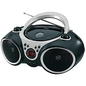 Jensen CD-490 Portable Sport Stereo CD Player with AM/FM Radio and Aux Line-in & Headphone Jack (Silver)