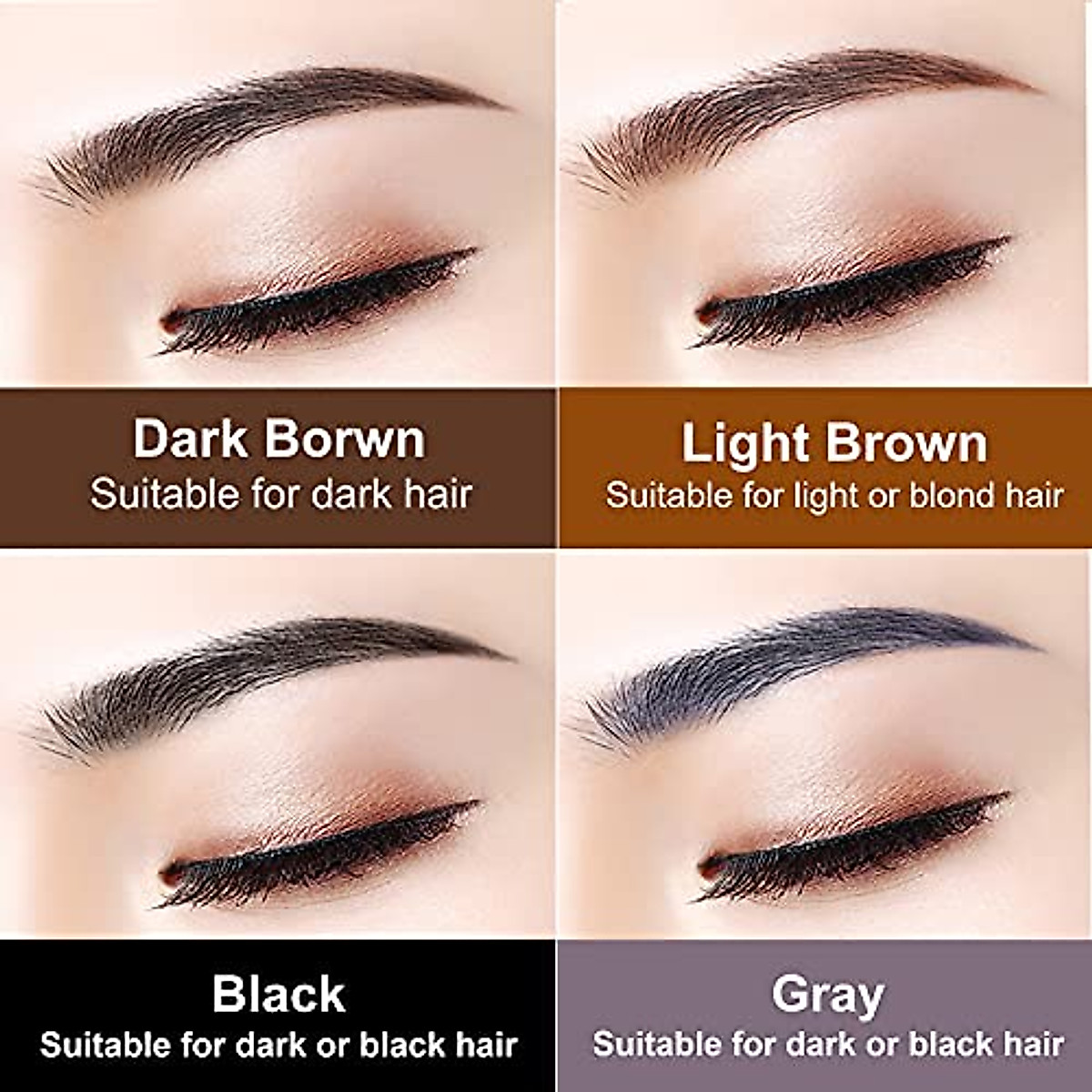 Waterproof Eyebrows Pencil Microblading Eyebrow Pen Supplies Pull Cord Peel-off Brow Pencil Create Long-Lasting Clear Wild Eyebrows (5 Dark Brown)