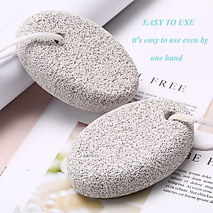 4-Pack Natural Pumice Stone for Feet, Borogo Lava Pedicure Tools Hard Skin Callus Remover for Feet and Hands - Natural Foot File Exfoliation to Remove Dead Skin, Heels, Elbows, Hands