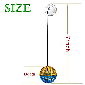 Koomduk 6 Pack Bearded Dragon Toys, Accessories, Balls Bell,Fit for Lizard Small Reptile Habitat Terrarium Tank