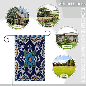 Double-sided garden flag Talavera Mexican Tile Outdoor Flag Garden Flag Yard Outdoor Decoration （12×18in）.