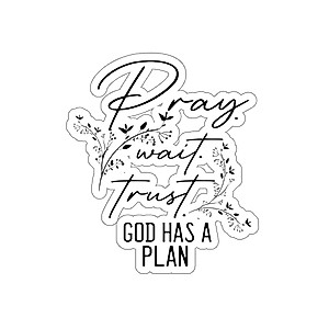 Teegarb Letter Blanket Sticker Decal Hilarious Prayer Religious Holy Writ God Book Worship Lover Hilarious Blessing Stickers for Laptop Car 6" × 6" / White