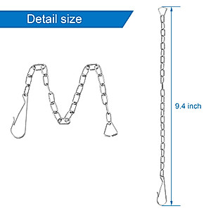 Toilet Handle Chain Stainless Steel Toilet Flapper Lift Chain Replacement Fits Most Toilet Flappers (3)