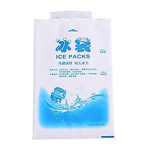 10pcs Food Ice Pack Leakproof Gel Pack Refrigerant Freezer Cold Pack Cooling Bags for Lunch Box(200ml)