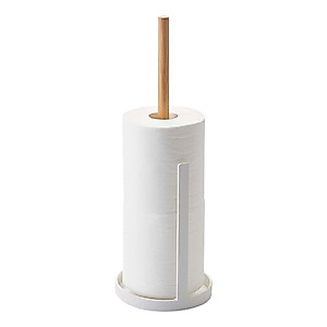 Yamazaki Home Toilet Paper Stocker, Holds 3 Toilet Paper Rolls, No Assembly Req, White, One Size