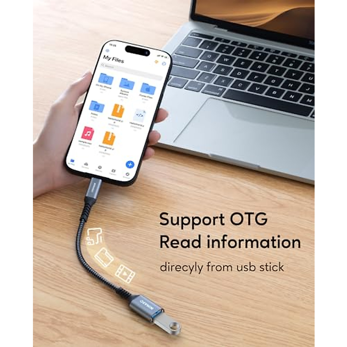 NIMASO USB C to USB 3.0 Adapter [2 pack], USB C to USB A Adapter, USB Type-C to USB,Thunderbolt 3 to USB Adapter OTG Cable for iPhone 15/15 Pro/15 Plus/15 Pro Max, Macbook Pro/Air, Galaxy S20 and more