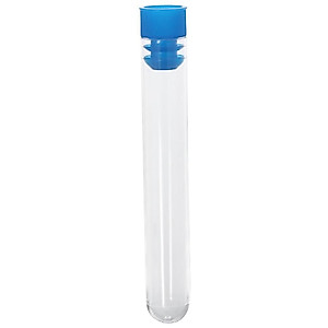 HOBBYIN 20Pcs Clear Plastic Test Tubes with Blue Caps,16×100mm Clear Tube for Scientific Experiments, Halloween, Christmas