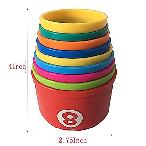 PIVBY Bird Educational Stacking Cup Toys Parrot Treat Chewing Playing Training Toy for for Medium to Large Birds