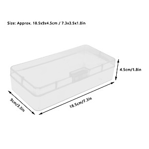 4 Packs Small Plastic Boxes,Clear Plastic Storage Container Bins with Latching Lids,Stackable Craft Box Containers for Craft Supplies and Little Bits,Organizing Container for Home, Office