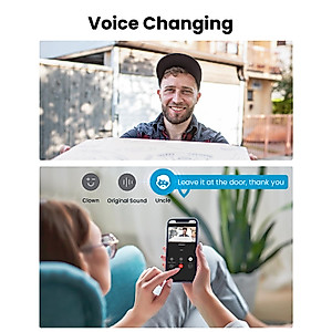 ieGeek Doorbell Camera Wireless No Subscription - Wireless Video Doorbell with Chime, Doorbell with Camera 1080P FHD, Voice Changer, 2-Way Audio, PIR Motion Detection, 2.4Ghz WiFi, Works with Alexa