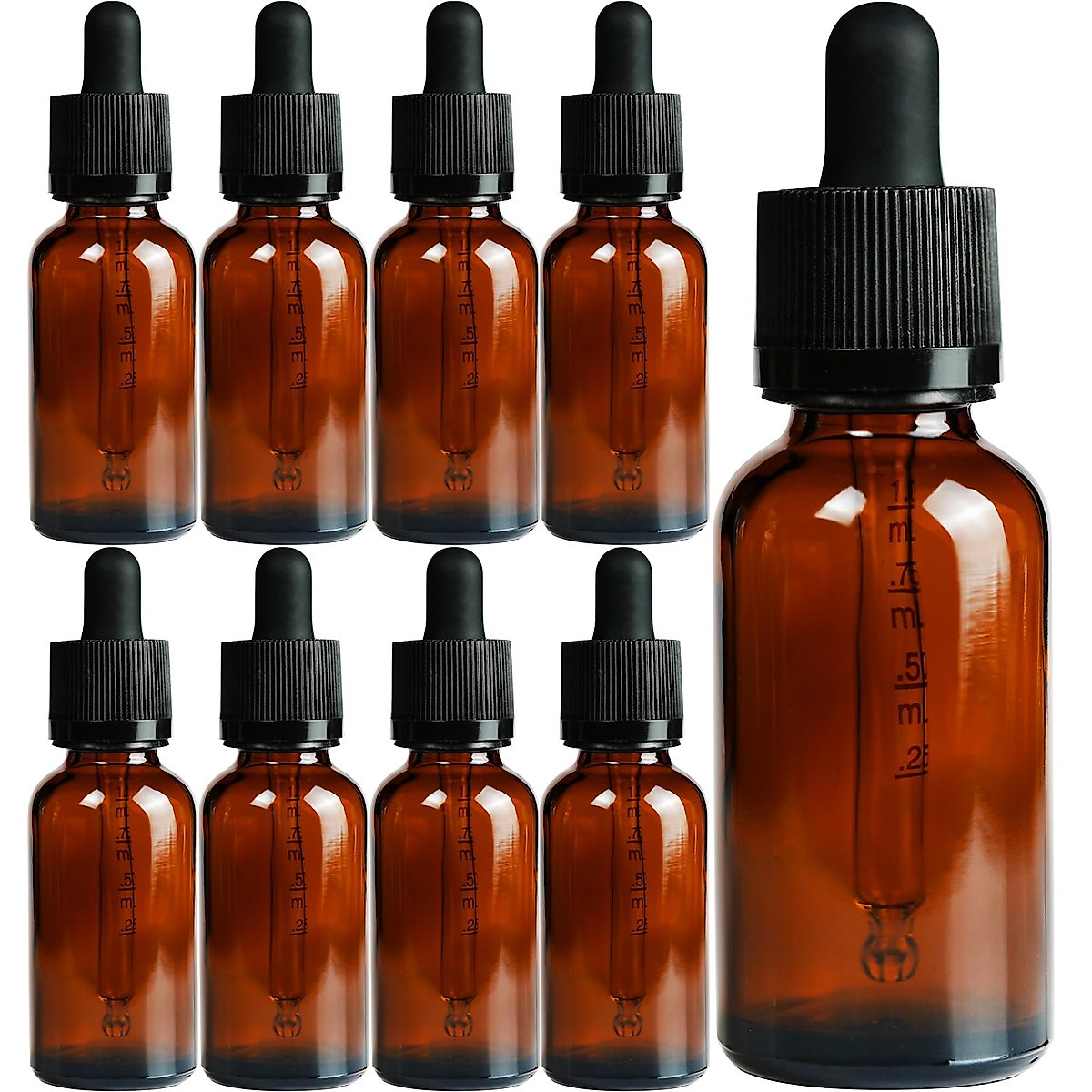 XPRS Nutra Empty 1 Ounce Glass Tincture Bottles With Dropper - 30 mL Glass Bottle With Dropper - Premium Small Bottles for Liquids Ideal as Droppers for Oils (Amber, 24 Count (Pack of 1))