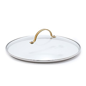 GreenPan Reserve 10" Tempered Glass Lid for Pots and Pans Cookware, Gold-Tone Handle with Matte Finish, Dishwasher and Oven Safe