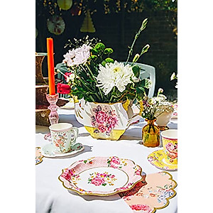Talking Tables Truly Scrumptious Floral Plates for a Tea Party, Wedding, Multicolor (1)