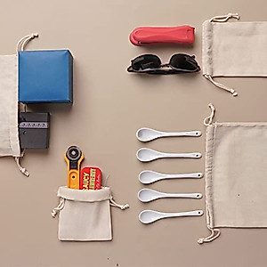 BigLotBags Canvas Cotton Bags Double drawstring Pack of 12 (12x16 Inches)