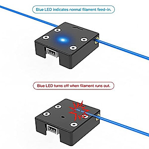 Official Creality Ender 3 V2 Filament Runout Sensor, Smart Filament Break Detection Detector for Ender 3, Ender 3 Pro, Ender3 Max，Ender 5 Plus with 32 Bit V4.2.2/V4.2.7 Motherboard
