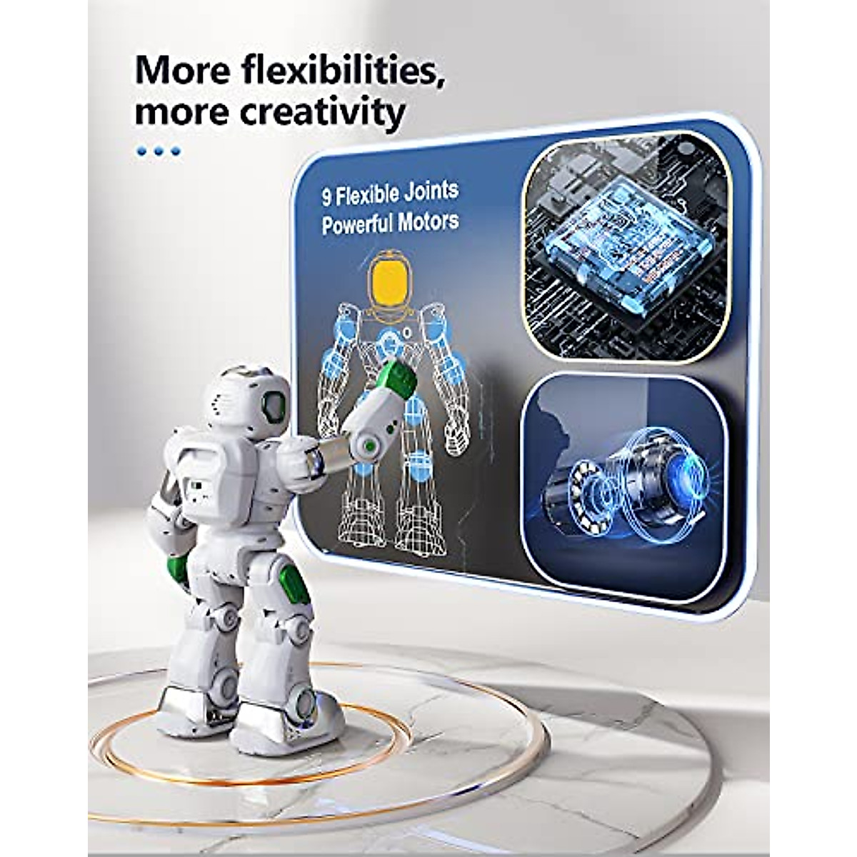 Ruko Robot Toys for Kids, Large Smart Remote Control Carle Robots with Voice and App Control, Music, Dance, Record, Programmable, Interactive, Gifts for Kids 4 5 6 7 8 9 Year Old Boys and Girls