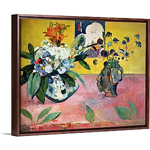 Paint by Numbers for Adults Beginner, DIY Acrylic Painting by Numbers Kit for Kids,with 3 Brushes & Bright Colors,Decoration Gift, — Flowers and A Japanese Print, by Paul Gauguin