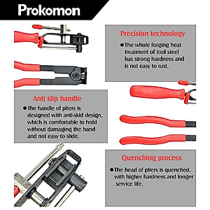 CV Joint Boot Clamp Pliers, Ear Boot Tie Pliers, Car Band Tool Kit, Automotive Hose Axle Plier CV Clamp Tool CV Joint Banding Tools for Most Cars with 3 Pair Clamps