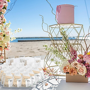 Ctosree 100 Set Wedding Favors for Guests Bulk Include 100 Pcs Self Adhesive Seed Packets Kraft Paper Seed Envelopes 100 Pcs Let Love Grow Cards 100 Pcs Organza Gift Bags for Bridal Shower (Classic)