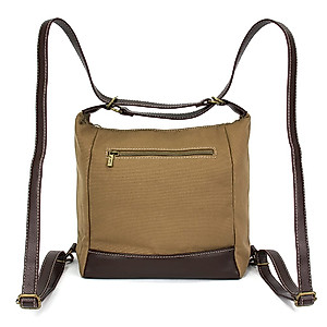 CHALA Retro Convertible Purse - Metal Feather - Olive