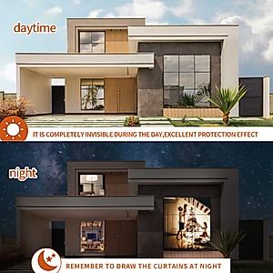 Heat control window film, window tint sun blocking blackout and UV protection, one-way privacy mirror reflective film,explosion-proof Premium PET material Cosmic Black, 17.5 Inch x 6.5 Feet