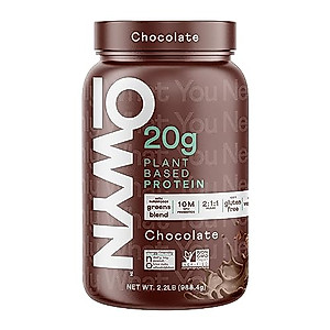 OWYN Only What You Need Vegan Protein Powder, 20g Plant Based Protein, Probiotics, Superfoods Greens, Pea, Chia Seeds, Pumpkin Seed Blend (Chocolate, 2.2 LB)