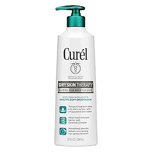 Curel Extra Dry Skin Therapy Lotion, Body and Hand Moisturizer, Hydra Silk Hydration, with Advanced Ceramide Complex, and Aloe Water, 12 oz