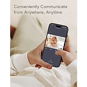 nooie Baby Monitor with Crying Detection, Camera and Audio 1080P Night Vision Motion and Sound Detection 2.4G WiFi Home Security Camera for Baby Nanny Elderly and Pet Monitoring, Works with Alexa