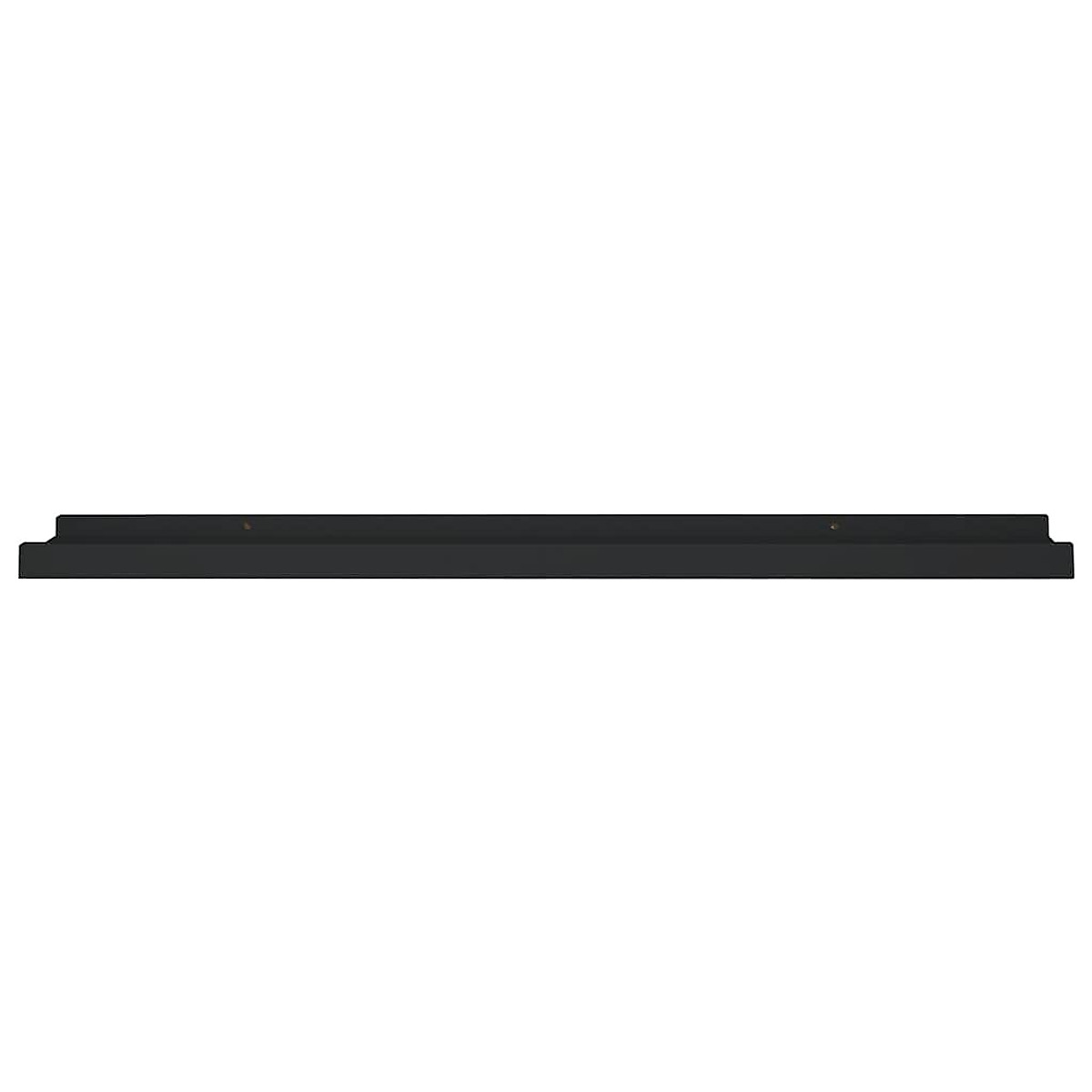 vidaXL Wall-Mounted Black Ledge Shelves, Set of 2, Lacquered MDF, Measuring 31.5"x3.5"x1.2", Suitable for Picture Frames and Decorations, Easy to Install