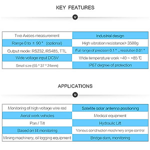 【SINDT-485 Modbus Accelerometer】High-Accuracy 200Hz MPU6050 3-Axis Acceleration+Gyro+Quaternion+2-Axis Angle(XY 0.05° Accuracy), IP67 Waterproof Tilt Sensor for Constructions Monitoring