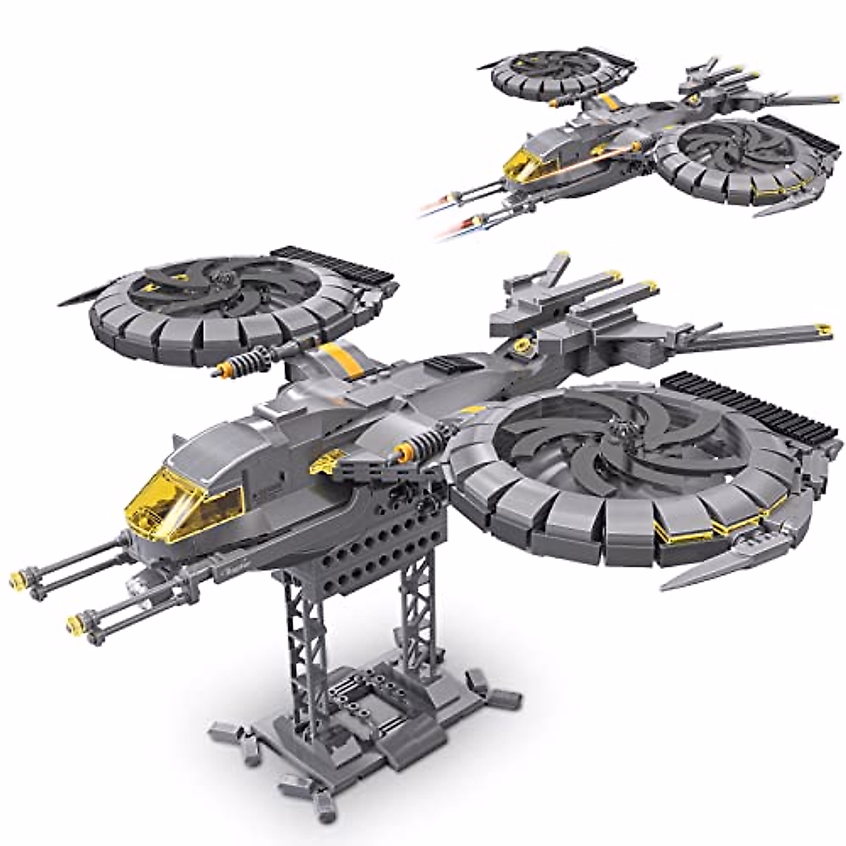 NEWABWN Star Space Raptor Attack Aircraft, War Airplane Model Spaceship Building Set for Adults, Compatible with Lego Set, Space Shuttle Fighter Military Plane Toy Gift for Boys 8-14 (887PCS)