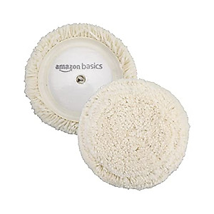 Amazon Basics Wool Buffing Pad for Compound Cutting and Polishing - 8-Inch, 3-Pack