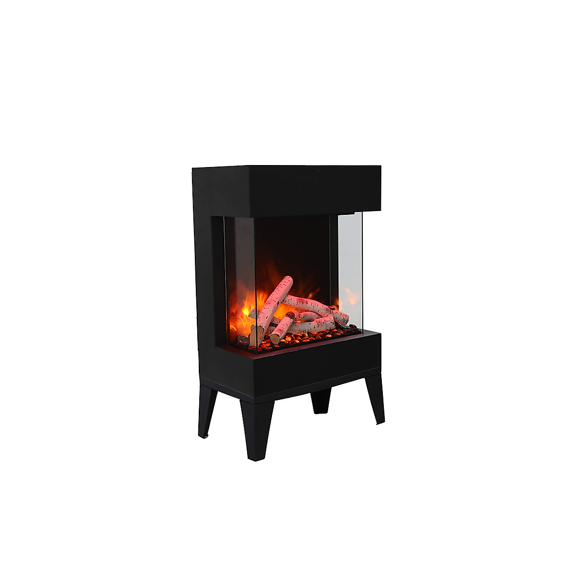 Amantii Stylish Cube 3-Sided Electric Fireplace