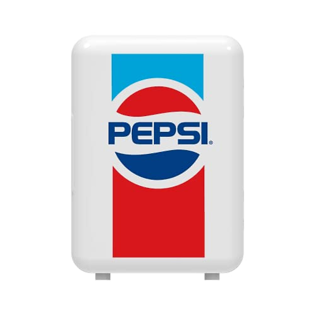 CURTIS MIS138PEP Pepsi Retro Logo, Mini Portable Compact Personal Fridge Cooler, 4 Liter Capacity Chills Six 12 oz Cans, 100% Freon-Free & Eco Friendly, White, 6