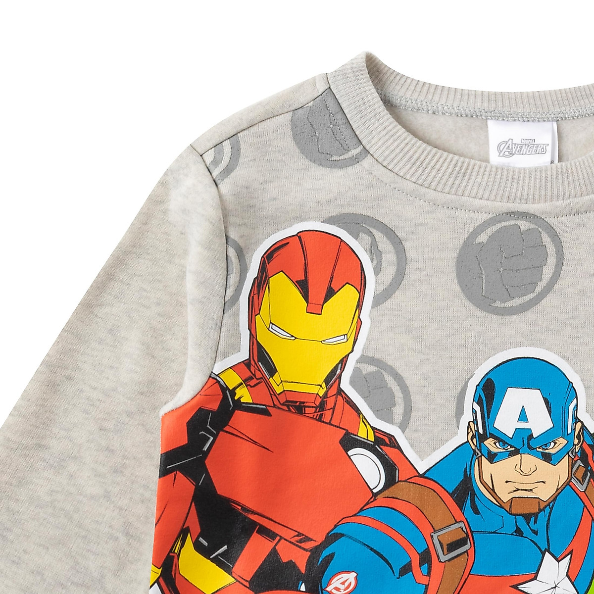 Marvel Avengers Captain America, Ironman, and Hulk Boys 2 Piece Sweatshirt and Pants Set for Toddlers and Big Kids
