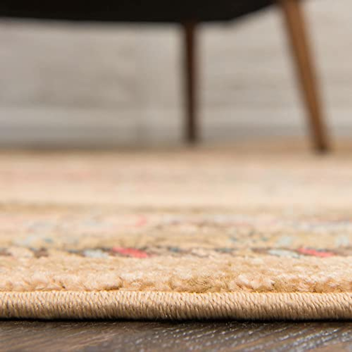 Unique Loom Fars Collection Modern Classic Tribal Inspired Design with Border Area Rug, Rectangular 9' 0" x 12' 0", Tan/Light Blue