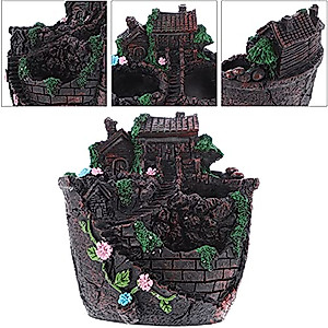 Homoyoyo Flower Vases Decorative 1pc Bonsai Gift Indoor Outdoor Inches Party Desk Scenery Landscape Coffee, Doll Led Container Fleshy Pot, Office Plant Resin Decoration, Pot Statues Plants Pots