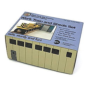 MUNI PALS Munipals New York City Subway Wooden Railway Work Train and Sheds Set–Child Safe and Tested Wood Toy Trains