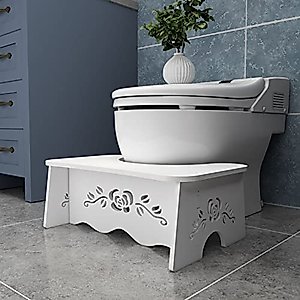 Poop Stool Adult Toilet Stool,7 Inch Toilet Potty Stool for Adult and Kids Aid, Bathroom Stool Detachable Poop Stool Wood Board, Environmentally Friendly Materials Step Stool Toilet Assistance Steps