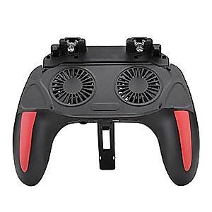 Smartphone Gamepad, Ergonomic Handlle Gamepad for Smartphone Fast Heat Dissipation Dual Cooling Fans for 4.7-6.5inch Phones