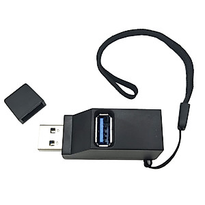 3-Port USB 3.0 Hub, Traovien USB 3.0/2.0 Data Hub Splitter Portable for PC, Laptop(Black,1pcs)
