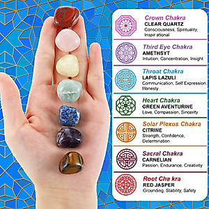 BBTO Tibetan Singing Bowls Set for Healing 3.4 Inch Meditation Sound Bowl with 7 Pcs Chakra Crystal Stones Mallet Cushion Chakra Bracelet Pendant for Yoga Mindfulness Spiritual Healing