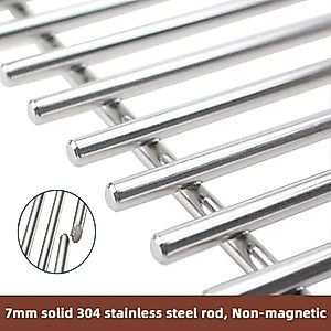 QuliMetal 18.7" Cooking Grates for Weber Genesis II 400 and Genesis II LX 400, Genesis II/LX E410 E415 E435 E440 S410 S415 S435 S440 Series Grills, Replaces for Weber 66089, 304 Stainless Steel