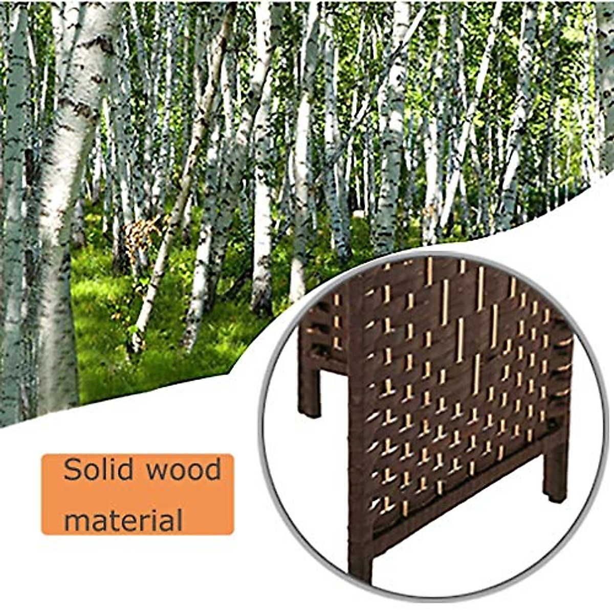 Room Divider 4 Panel Room Screen Divider Wooden Screen Folding Portable Partition Screen Wood with Removable Storage Shelves Color,Brown