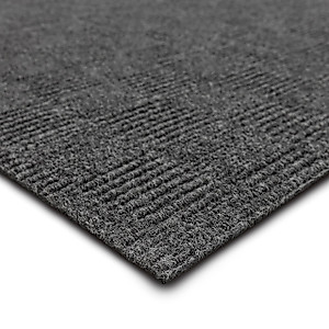 Mohawk Home 24" x 24" Indoor/Outdoor 0.25" Pile Height, Peel and Stick Carpet Tile, Grey Polyester, (Pack of 15) (60 sqft/Box)