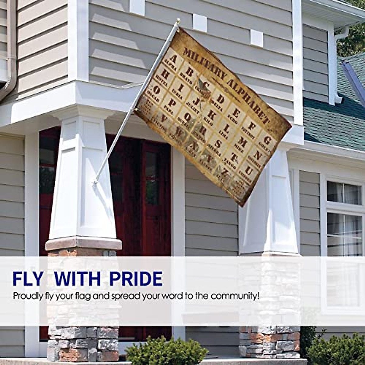 Funny Dorm Flags Military Alphabet Flag Stuff For Your Room Windsocks Outdoor (Size : 152X244CM)